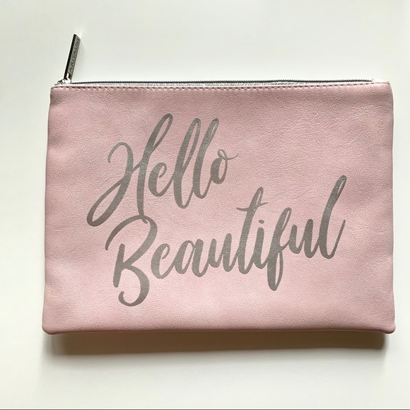 Bags | Hello Beautiful Makeup Pouch | Poshmark